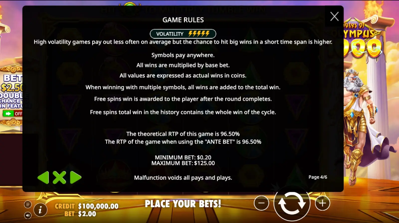 Gates of Olympus 1000 Demo Slot by Pragmatic Play, Free Play Online